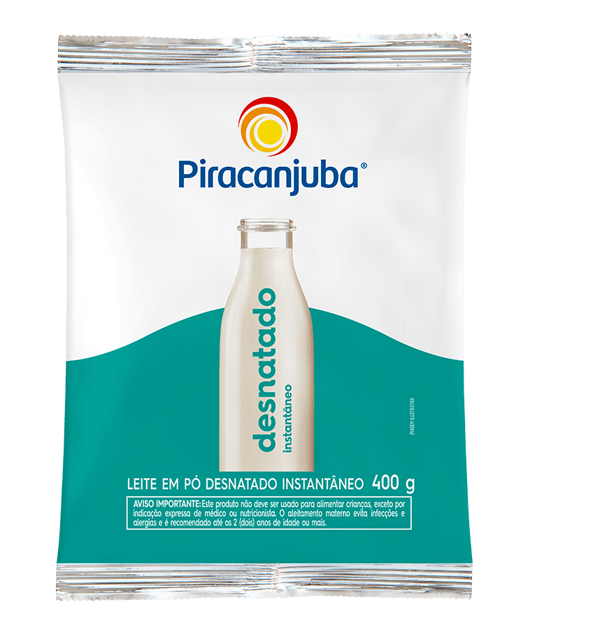 Leite em Pó Piracanjuba Desnatado Instantâneo 400 g